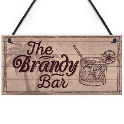 Red Ocean Vintage Shabby Chic Bar Sign Brandy Plaque Home Bar Wedding ...
