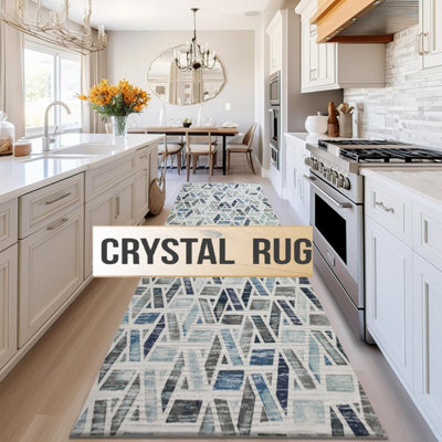 Ameha Anti Slip Crystal Rug Long Area Bedroom Runner Entrance Door ...