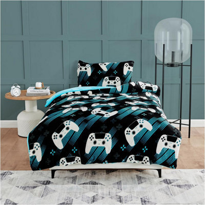 Gc Gaveno Cavailia Teddy Gamer Single Duvet Cover Set - Soft Fluffy ...