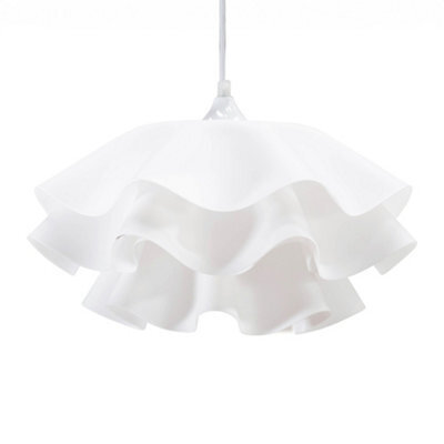 Valuelights Kumo White Layered Flower Design Ceiling Pendant Light ...