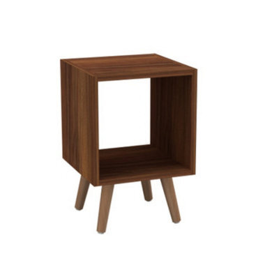 Urbn-Living Urbnliving 30Cm Height Teak Wooden Storage Cube Bookcase ...