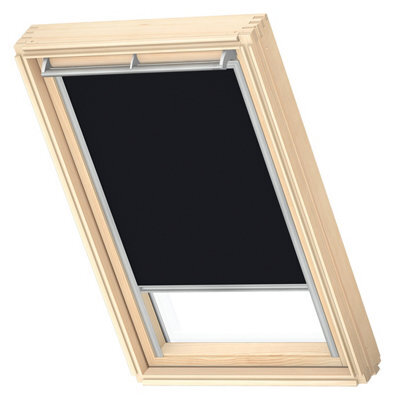 Velux (Dkl) Black Blackout Roller Blind For Velux Roof Window M08 With ...
