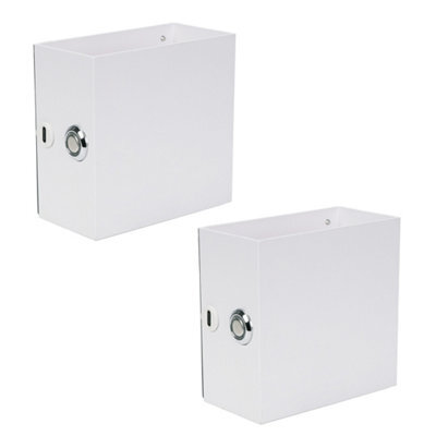 Valuelights Marx Pair Of - White Magnetic Easy Fit Wall Lights Touch Up ...