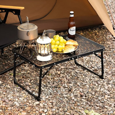 Living And Home Black Aluminum Alloy Portable Outdoor Folding Camping ...