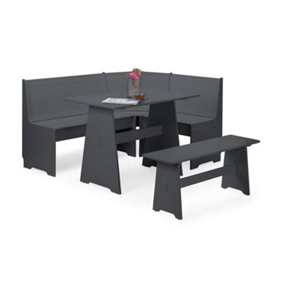 Ashfield Newport Corner Dining Set - Anthracite by B&Q | ufurnish.com