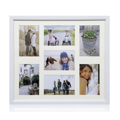 "Arpan Mdf Multi Aperture Photo Frame 7 Aperture (3- 4X6"" & 4-6X4 ...