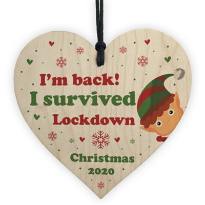 Red Ocean Funny Lockdown Sign Christmas Decoration Christmas Gift For ...