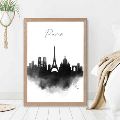 Artze Wall Art Paris Watercolour Skyline City Framed Print Size: A2 ...