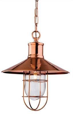 Luminosa Lighting Luminosa Crescent 1 Light Wire Ceiling Pendant Copper ...