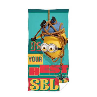 Despicable Me Be Your Best Self Phil Beach Towel Green/multicoloured ...