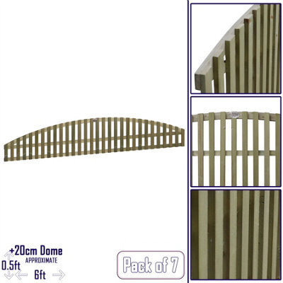 Premier Garden Supplies Florence Vertical Slatted (Pack Of 7) Width ...