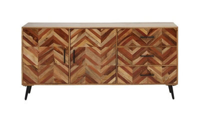 Buttercup Farm Boho Two Door Sideboard - Mango Metal/wood - L40 X W170 ...