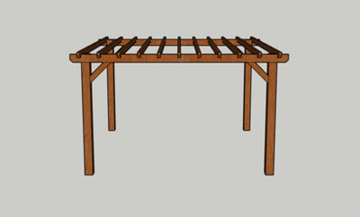 Ruby UK Wooden Pergola Kit Flat & Open Roof Ruby Stylish Timber Garden ...