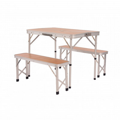 Oypla 3Ft Folding Outdoor Camping Kitchen Wood Effect Work Top Table ...