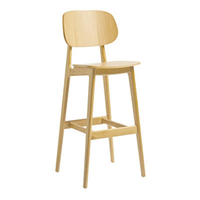 Rail Bar Stool - Oakbreakfast Bar Stools by B&Q | ufurnish.com