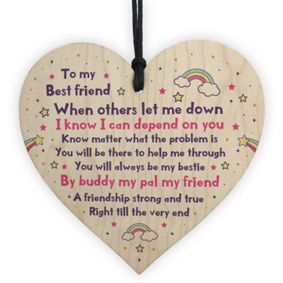 Red Ocean Handmade Friendship Gift Novelty Hanging Heart Plaque Sign ...