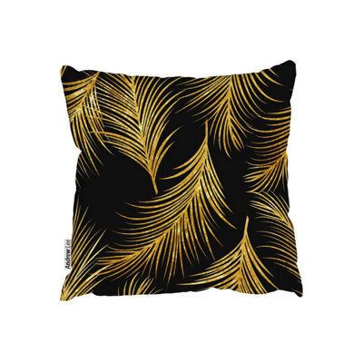 Andrew Lee Cushions - Golden Palm Leaves (Cushion) / 45Cm X 45Cm by B&Q ...
