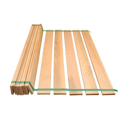 King 5Ft 1515mm Hardwood Bed Slats Set - Superior 13 Slat Set by B&Q ...