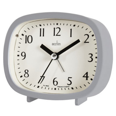 Acctim Hilda Analogue Alarm Clock Non Ticking Sweep Crescendo Alarm ...