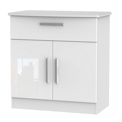 Harrow 1 Drawer 2 Door Sideboard In White Gloss (Ready Assembled) by B ...