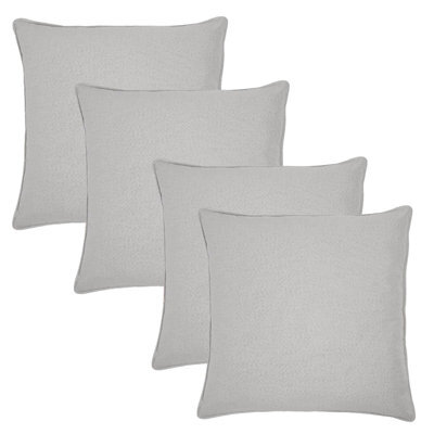 OHS 4 Pack Woven Texture Cushion Covers, Silver - 45 X 45Cm by B&Q ...