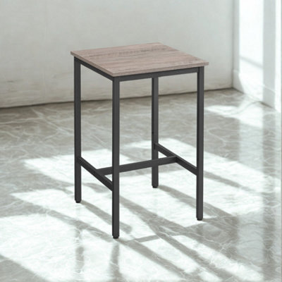 FURNOLD Square Kitchen Counter Height Breakfast Bar Table Greige by B&Q ...