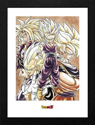 GB Eye Dragon Ball Super Saiyans 30 X 40Cm Framed Collector Print by B ...