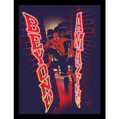 Marvel Spider-Man Beyond Amazing Framed Poster Black/red (40Cm X 30Cm ...