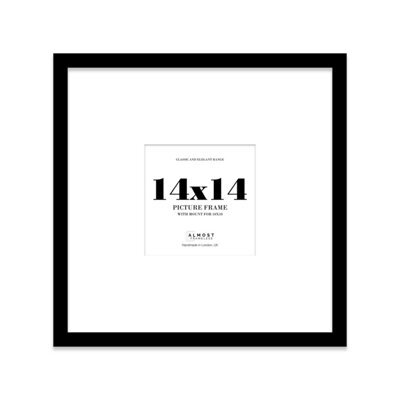 "14X14"" Black Picture Frame - 14X14"" Square Frame With 10X10"" Mount ...
