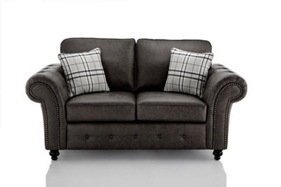 Alpha Designs Guild Oakland Faux Leather 2 Seater Sofa by B&Q ...