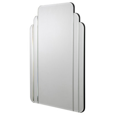 Croydex Art Deco Bevelled Wall-Mounted Bathroom Mirror (H)70Cm (W)50Cm ...