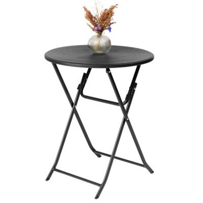 Novecrafto Round Folding Table 60 X 72.5 Cm With Hdpe Top & Steel Frame ...