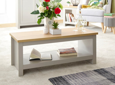 Gfw Lancaster Coffee Table With Shelf Grey by B&Q | ufurnish.com