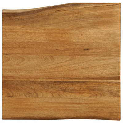 Berkfield Table Top 40X40X2.5 Cm Live Edge Solid Wood Mango by B&Q ...