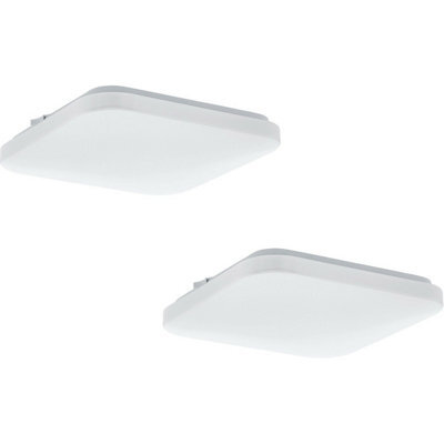 2 Pack Modern White Led Ceiling Lights With Flush Mount Design by B&Q ...