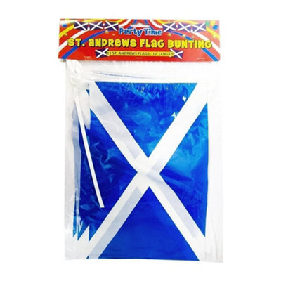 St Andrew Flag Bunting Blue/white (One Size) by B&Q | ufurnish.com