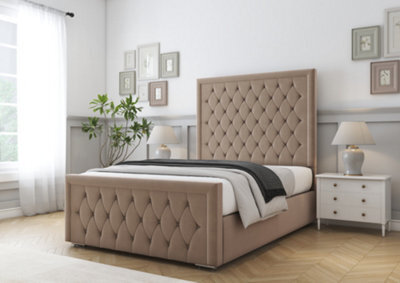 Comfort Beds Hilton Mink Plush Bed Frame by B&Q | ufurnish.com
