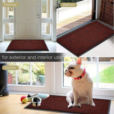 Ameha Anti Slip Large Door Mats Modern Stripe Pvc Rubber Large Floor ...