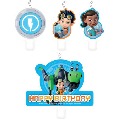 Rusty Rivets Birthday Candle Set (Pack Of 4) Blue/green/orange (One ...