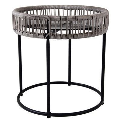 Charles Bentley Zanzibar Coffee Table Grey Side Rattan Side Table by B ...