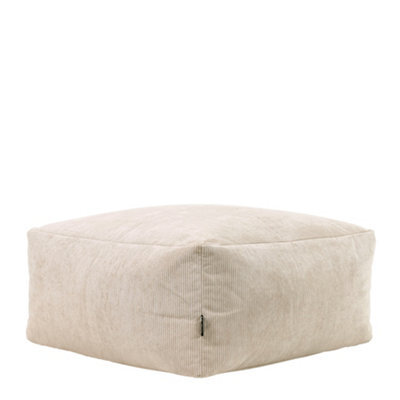 icon Tetra Natural Corduory Floor Sofa Bean Bag Extra Large Pouffe ...