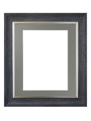 Frames By Post Scandi Charcoal Grey Frame With Dark Grey Mount For ...