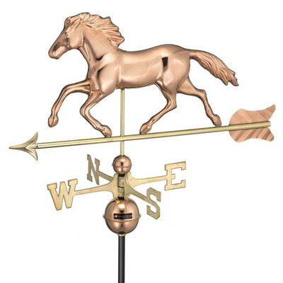 Good Directions Farmhouse Copper Running Horse Weathervane - H87 X W82 X L44 Cm by B&Q ...