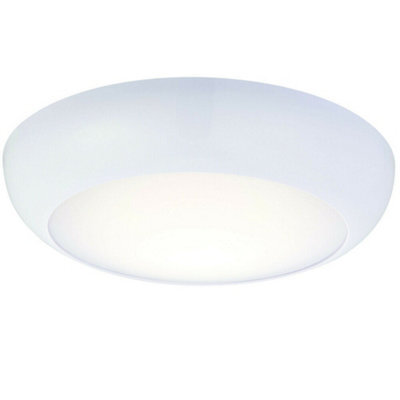 Round Led Bulkhead Ceiling Light 12W Cool White Ip65 Gloss White ...