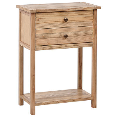 Beliani Console Table Salton Sassafras Wood Brown by B&Q | ufurnish.com