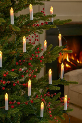 Marco Paul 50Pc Led Flickering Candle Christmas String Light Set by B&Q ...