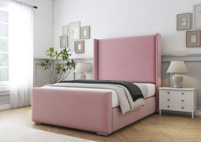Comfort Beds Madrid Blush Plush Bed Frame by B&Q | ufurnish.com