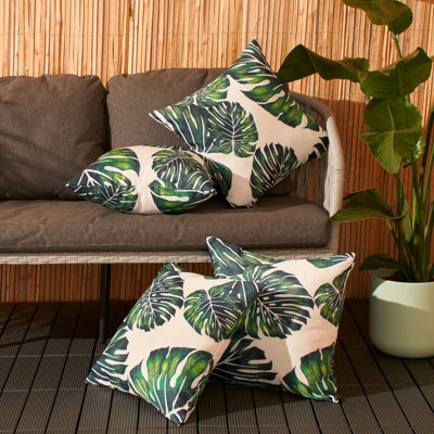 OHS 4 Pack Tropical Cushion Cover Outdoor Garden by B&Q | ufurnish.com