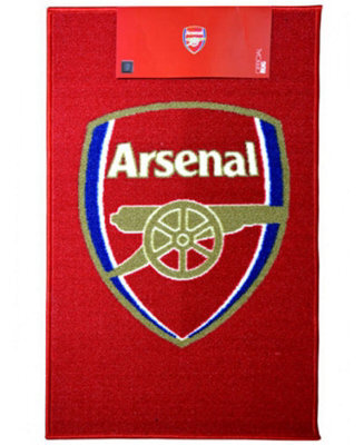 Iconic Arsenal Fc Crest Floor Rug by B&Q | ufurnish.com