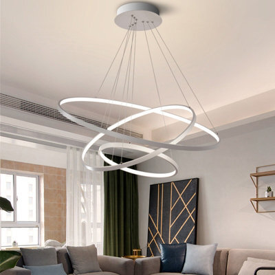 Living And Home Modern Round 3 Tier Adjustable Linear Led Ceiling ...